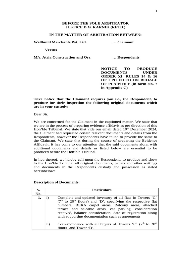 Notice To Produce - Revised 29.05.2025 | PDF | Banks | Receipt