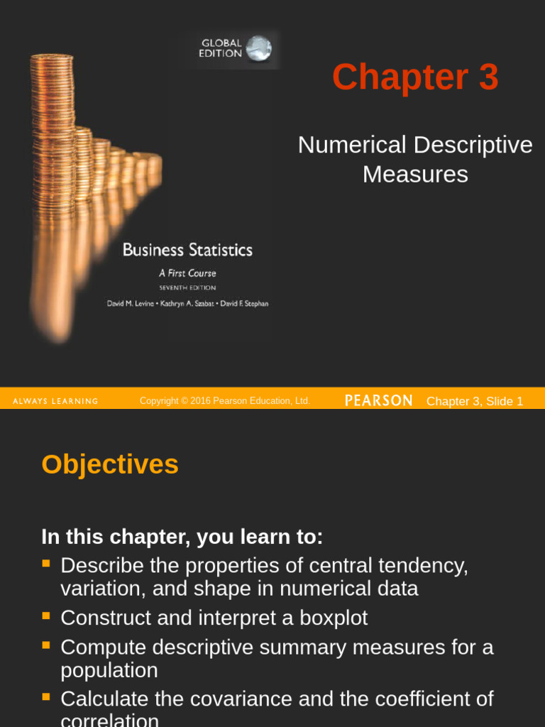 Numerical Descriptive Measures Explained | PDF | Mean | Standard Deviation