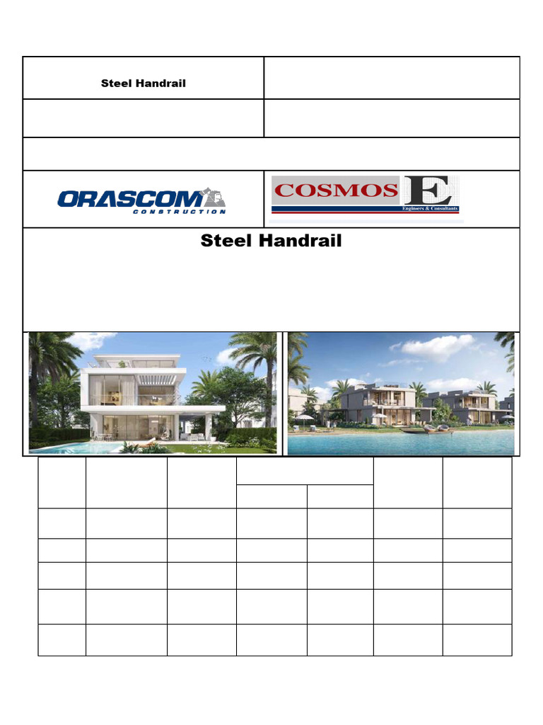 Steel Handrail Method Statement | PDF | Welding | Construction