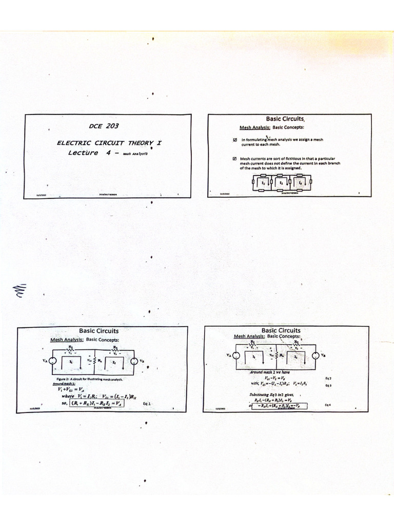 DCE 203 Electric Circuit Theory | PDF
