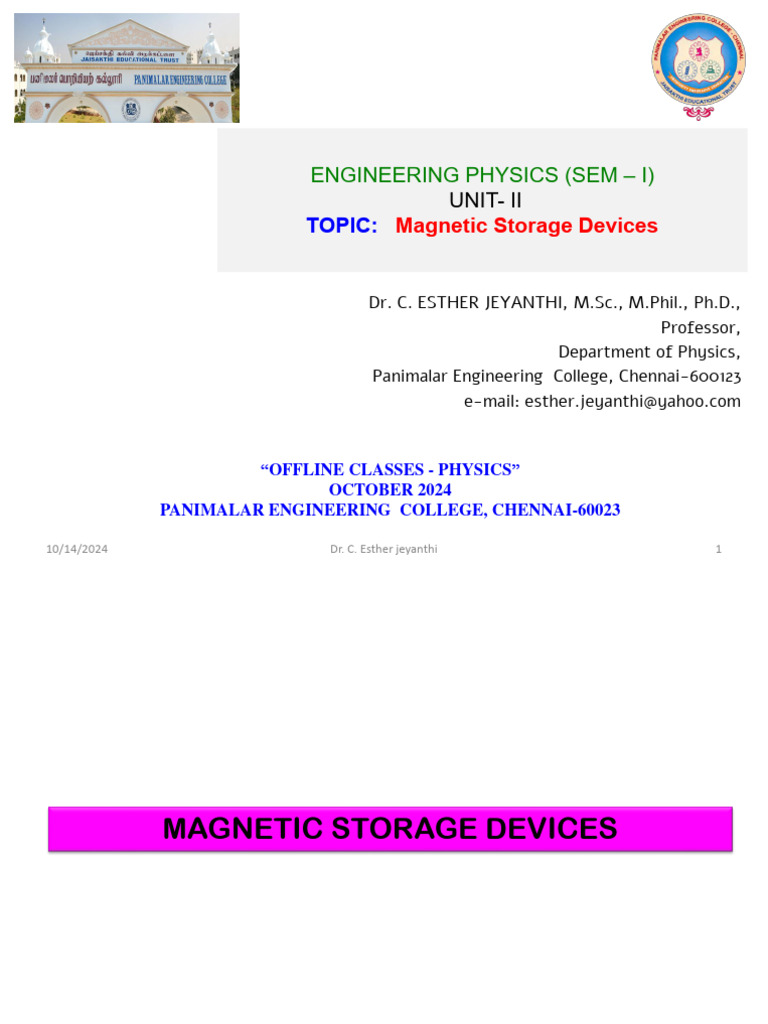 Magnetic Storage Devices | PDF | Computer Data Storage | Hard Disk Drive