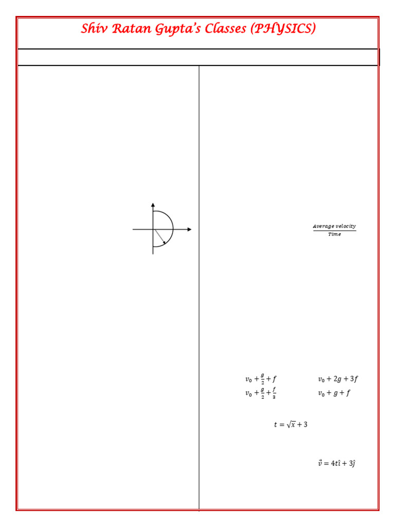 DPP Class11th - Kinematics DPP 10-13 | PDF | Acceleration | Speed