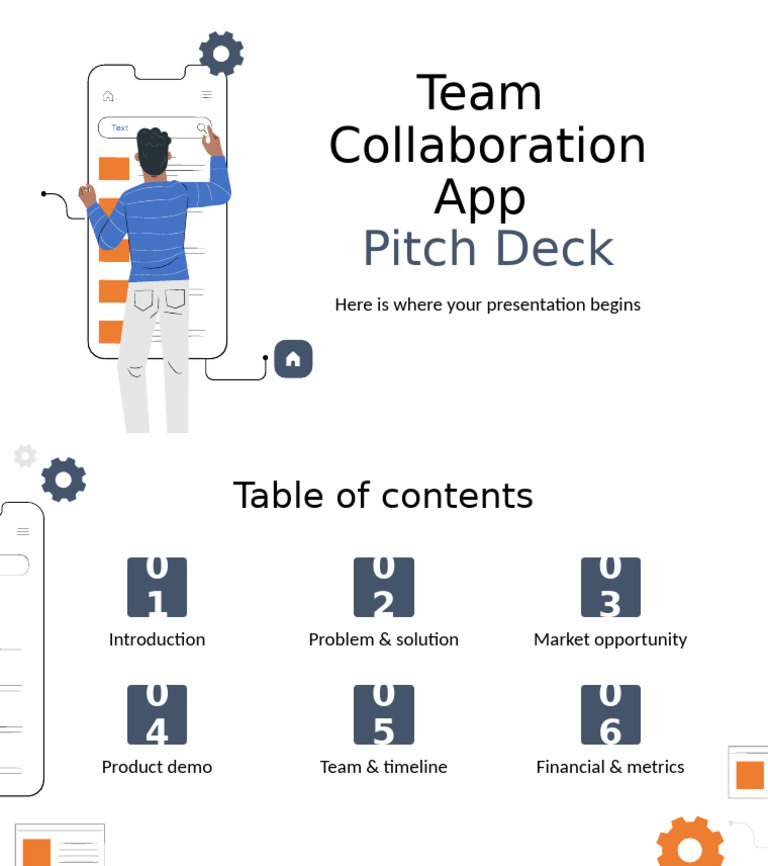 Team Collaboration App Pitch Deck | PDF