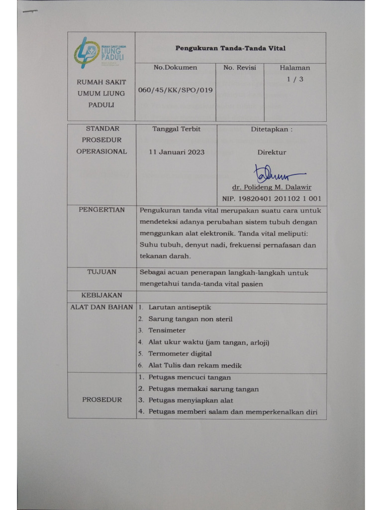 SPO Pengukuran TTV | PDF