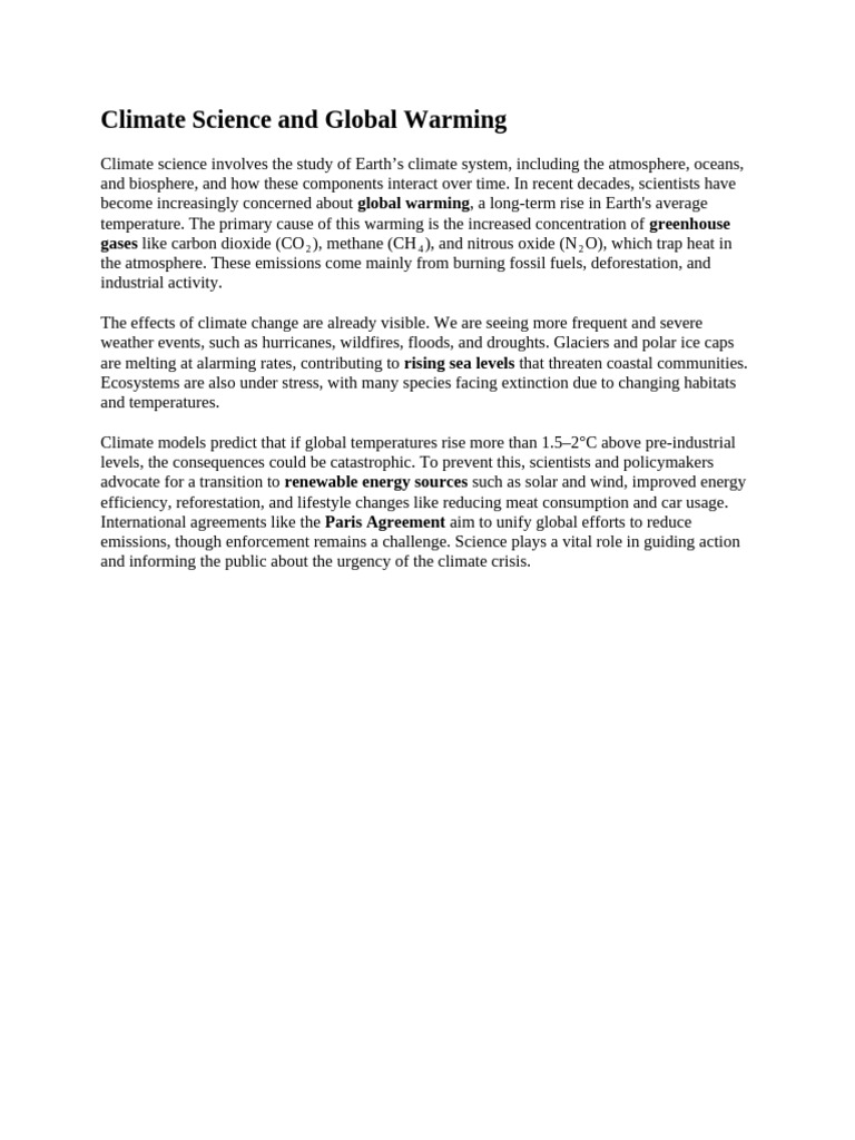 Climate On Earth Notes | PDF