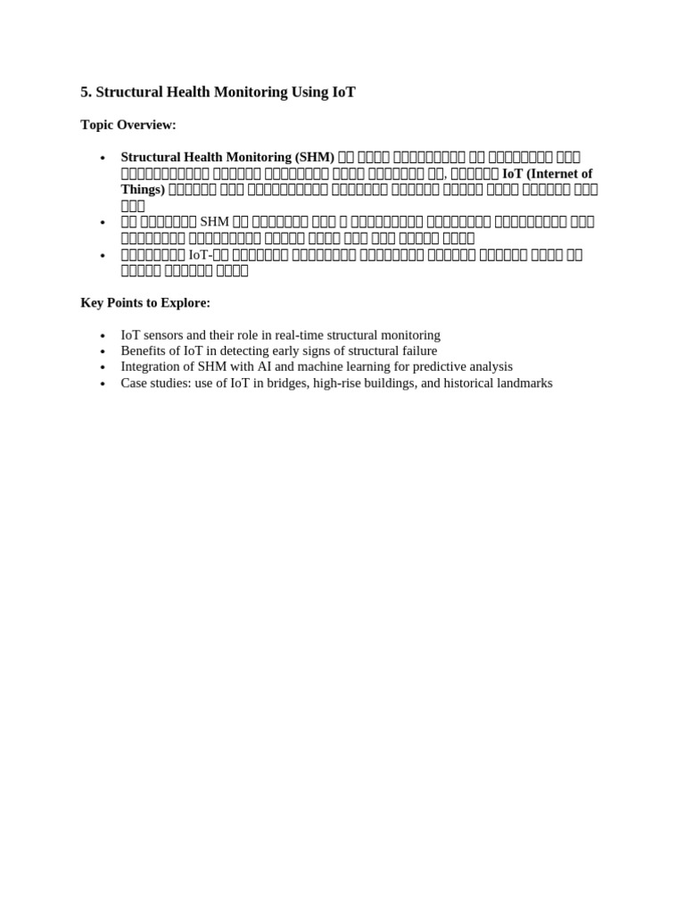 Topic Overview: Structural Health Monitoring (SHM) Iot (Internet of ...