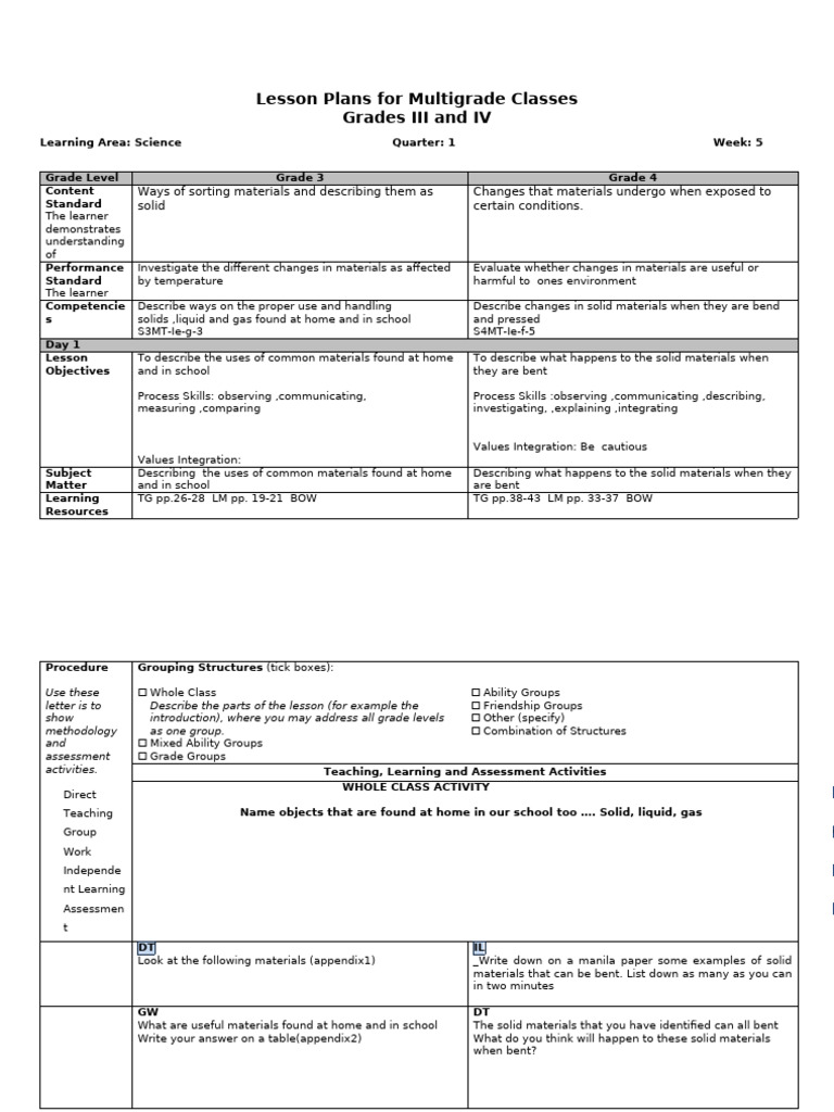 Science34 q1 w5 Kathy Constantino | PDF | Educational Assessment | Learning