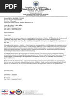 Letter of Intent Deped | PDF | Teachers | Learning