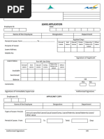Short Leave Form | PDF