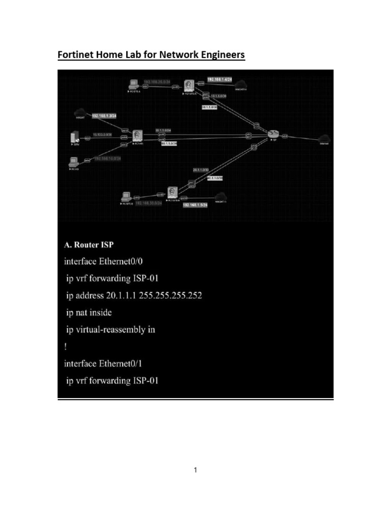 Fortinet Home Lab For Network Engineers | PDF
