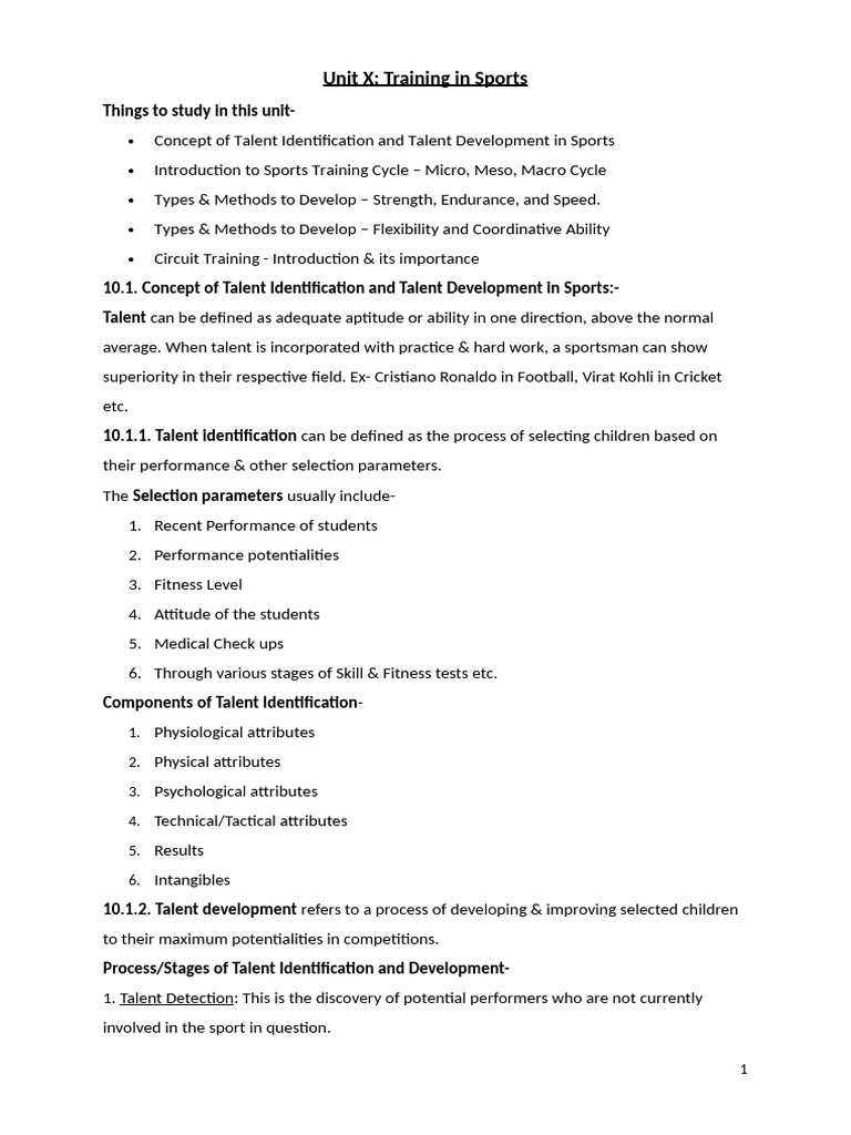 PHE XII-Unit X Study Material | PDF | Aerobic Exercise | Skeletal Muscle