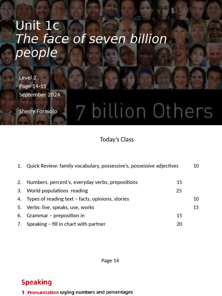 Unit 1c Verbs - Live, Speaks, Use, Works - Prepostion in September 2024 ...