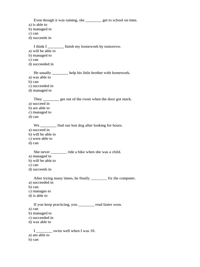 Intermediate Unit 3.1 Grammar Exercise | PDF