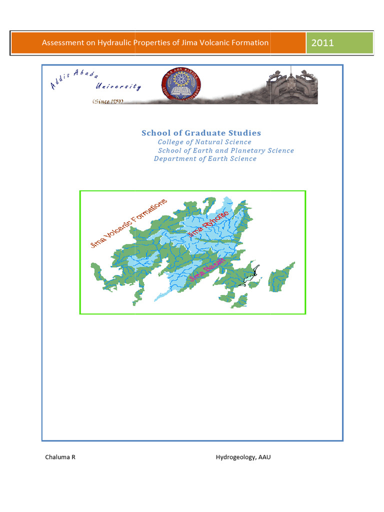 Assessment On Hydraulic Properties of Jima Volcanic Formation-MSc Thesis Final | PDF ...