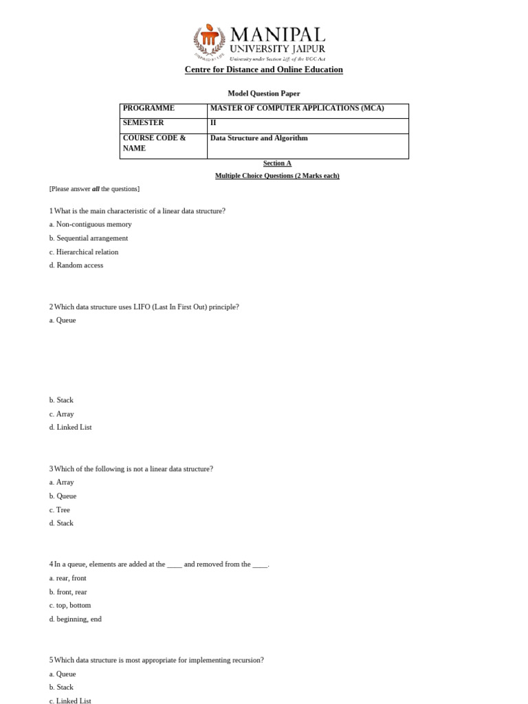 Model Qp Data Structures And Algorithms Pdf Queue Abstract Data Type Theoretical