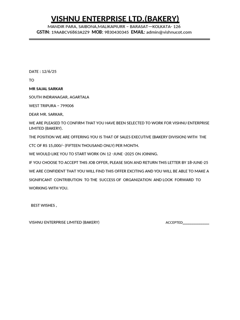 Offering Letter 25-26 | PDF