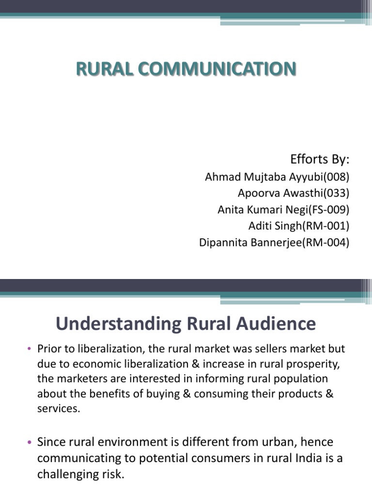 Rural Communication | PDF | Mass Media | Advertising