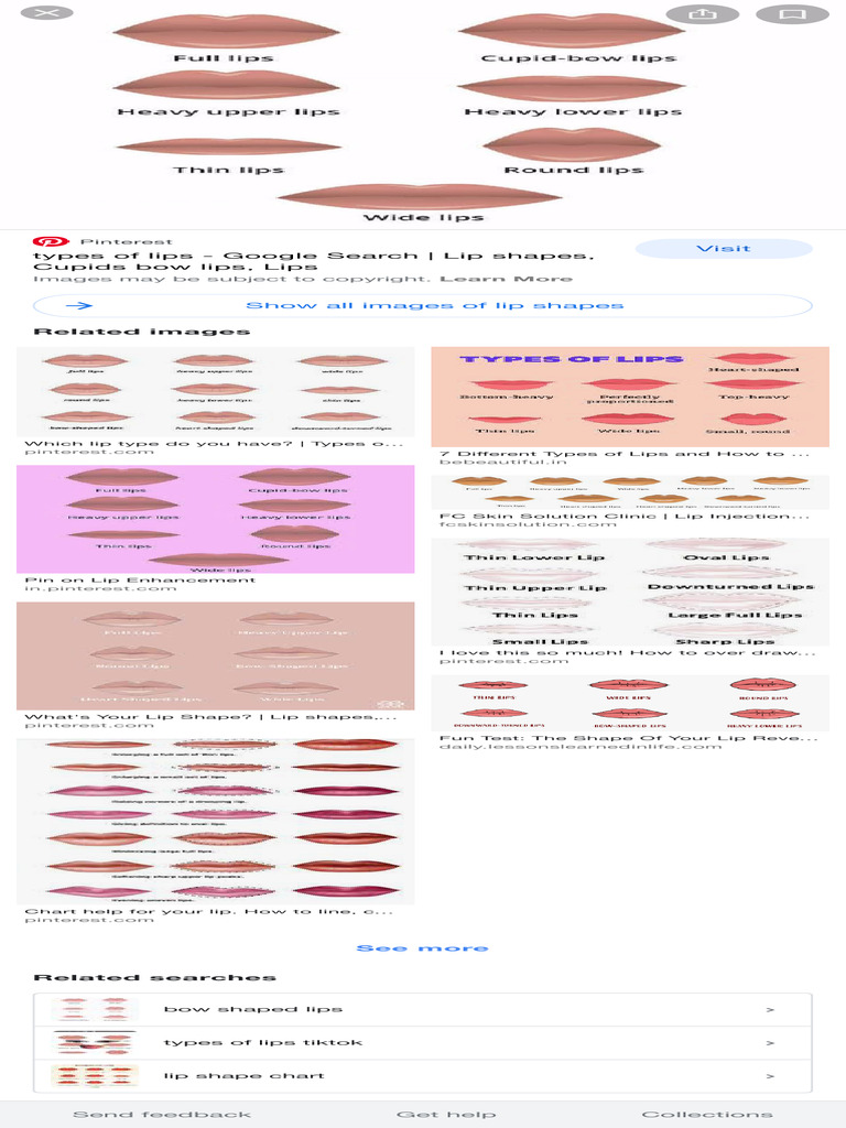 Lip Shapes - Google Search | PDF | Lip | Human Appearance