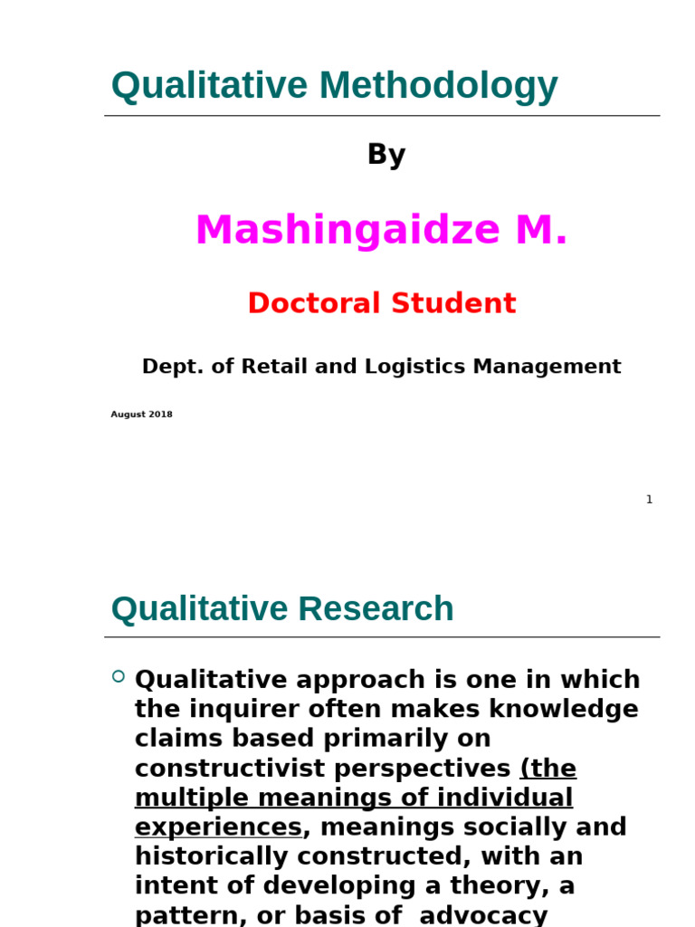 Revised CWGH Qualitative Methodology Stanzia | PDF | Qualitative Research | Ethnography
