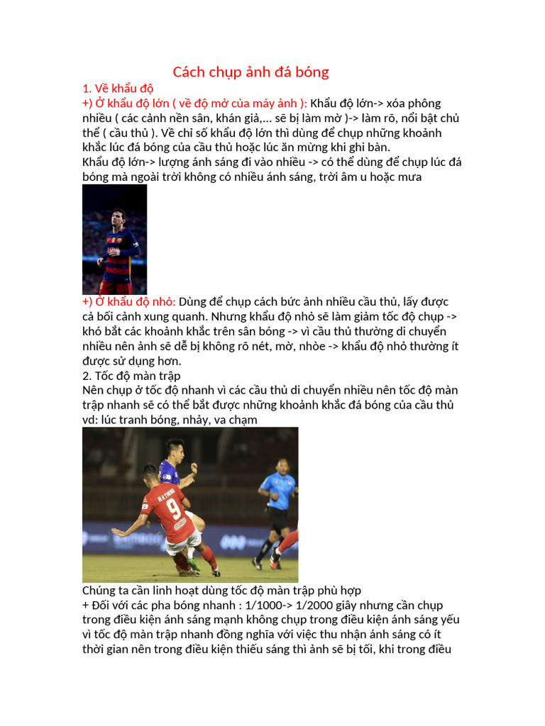 Cách CH P NH Đá Bóng | PDF