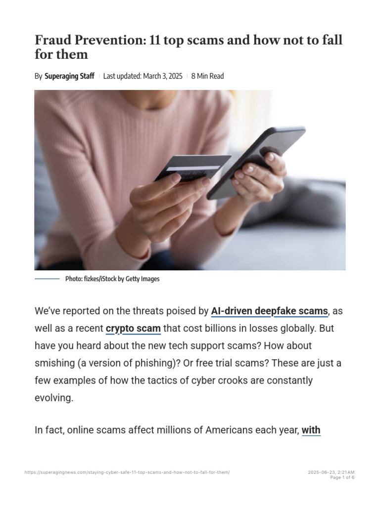 Fraud Prevention - 11 Top Scams and How Not To Fall For Them ...