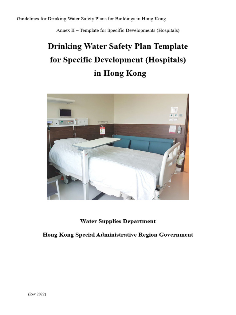 Water Safety Plan Template For Hospitals in Hong Kong English PDF | PDF ...