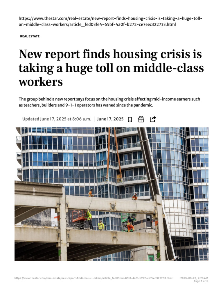 Housing Crisis Impact on Middle-Class Workers | PDF | Turnover ...
