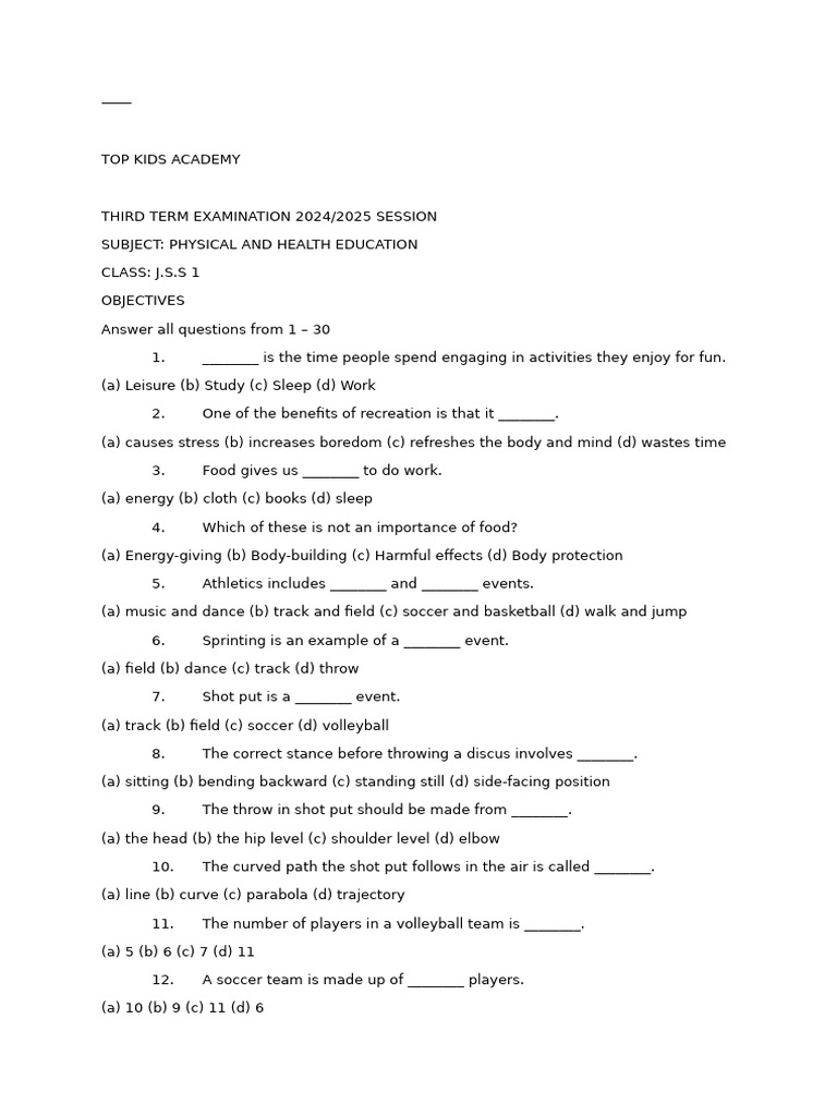 Jss1 Computer Studies | PDF | Volleyball | Track And Field