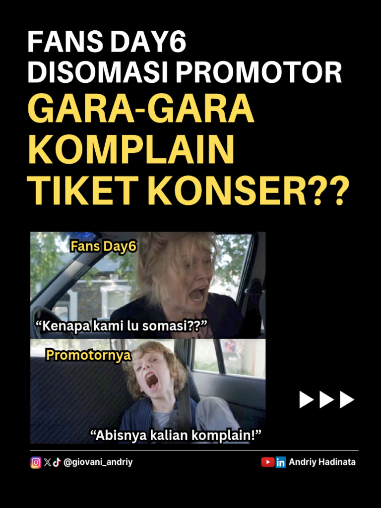 Disomasi Gara-Gara Komplain Tiket Konser | PDF