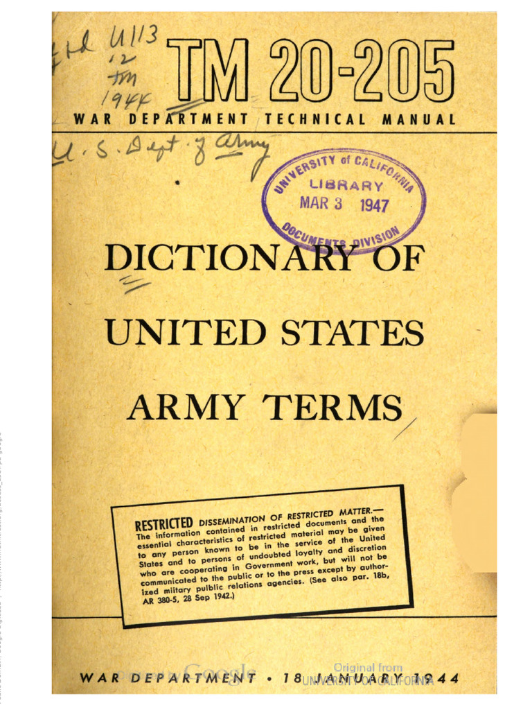 Military Terms Dictionary Overview | PDF | Lexicography | Applied ...
