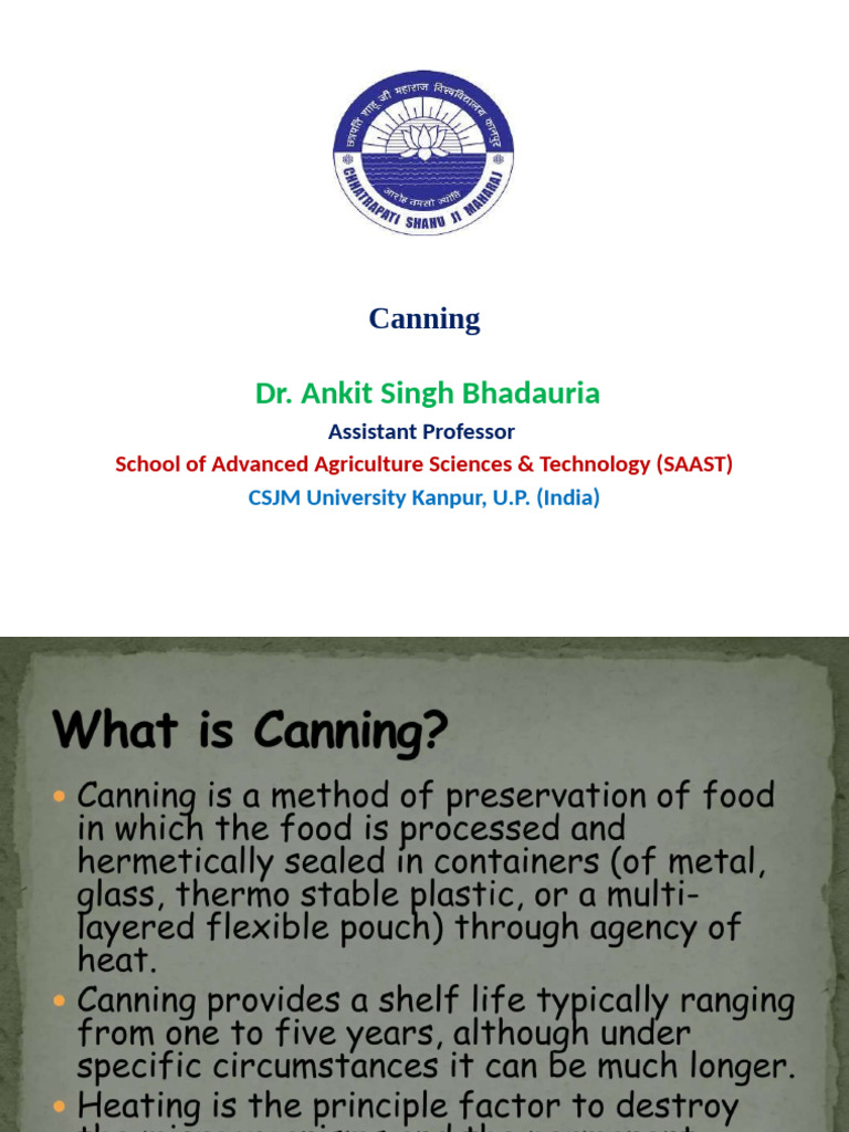 Canning | PDF