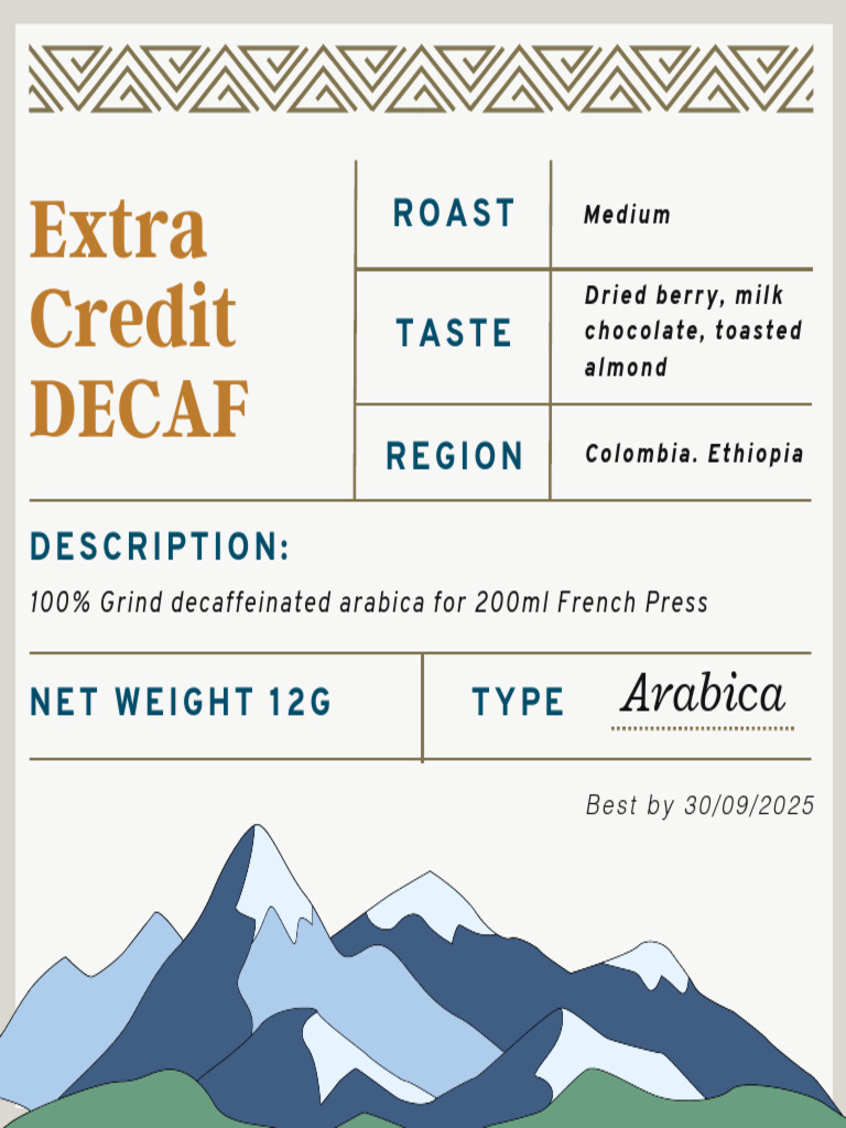 Decaf Arabica Coffee Label | PDF