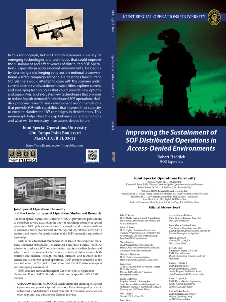 Improving The Sustainment of SOF Distributed Operations in Access ...