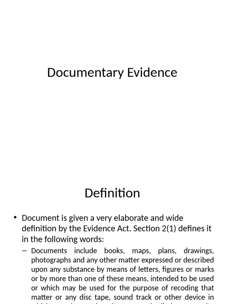Understanding Documentary Evidence Rules | PDF | Subpoena Duces Tecum ...