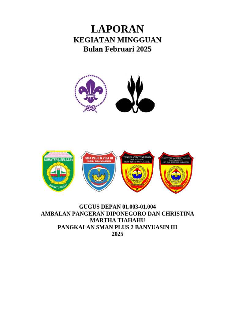 Laporan Kegiatan Pramuka Februari 2025 | PDF