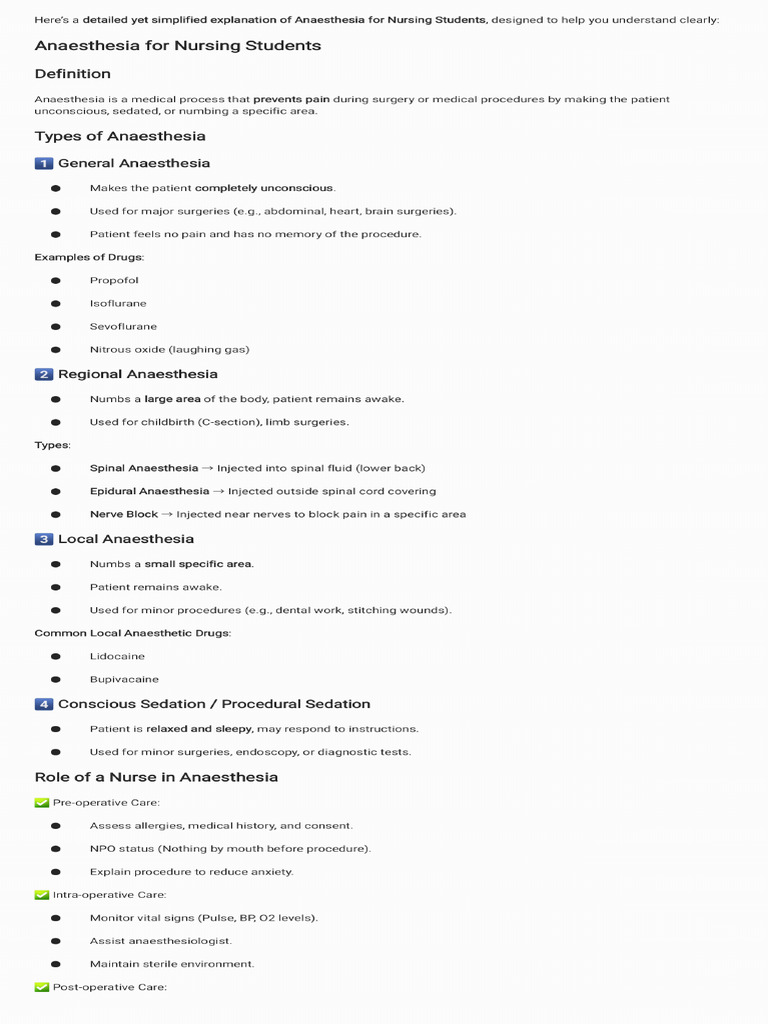 Anesthesia Note | PDF