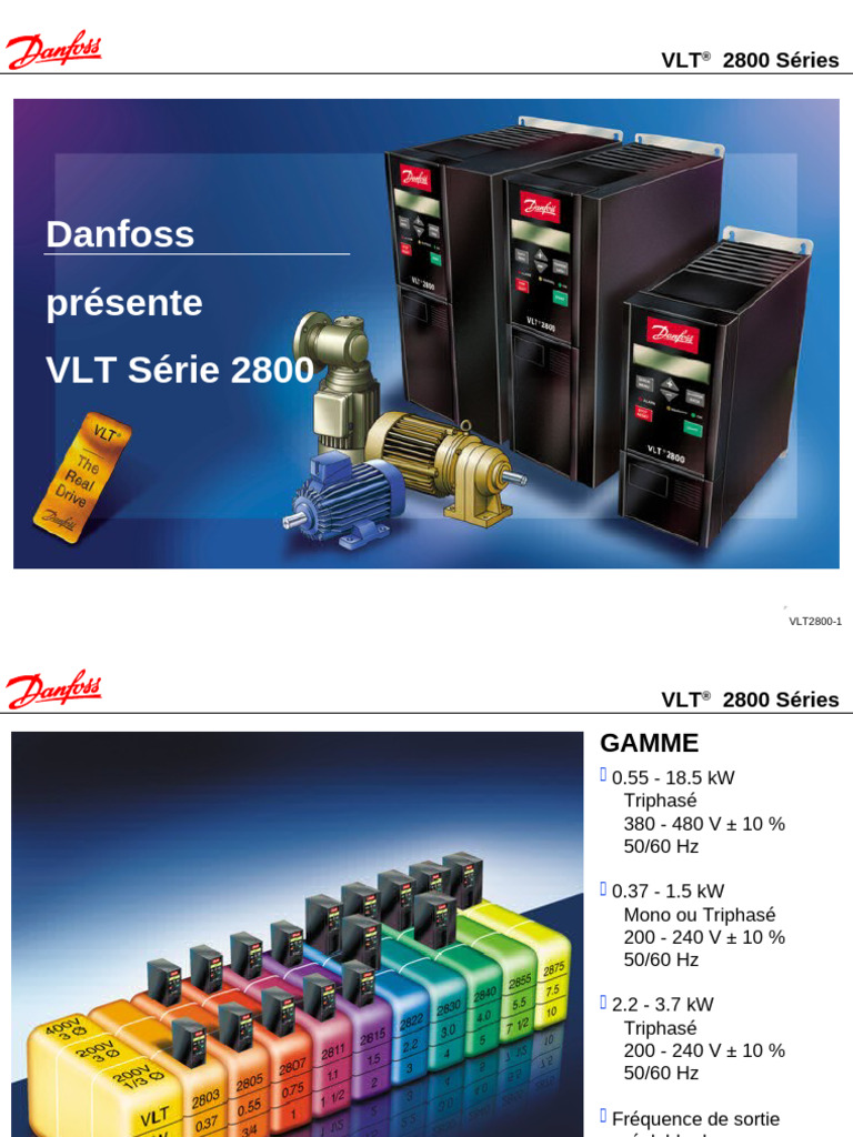 Variateur Danfoss VLT 2800: Caractéristiques | PDF | Filtre ...