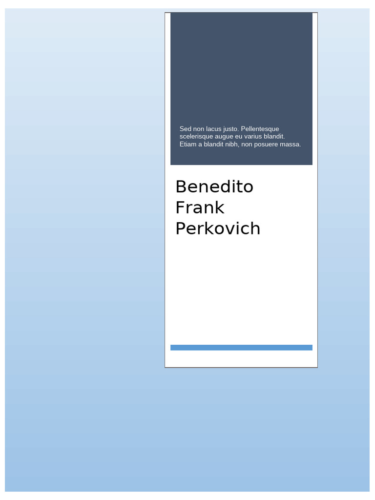 Benedito Frank Perkovich | PDF