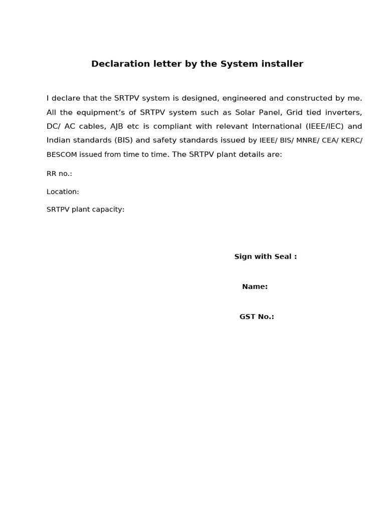 Declaration | PDF