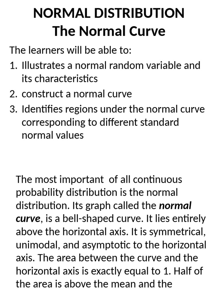 Area Under Standard Normal Curve | PDF