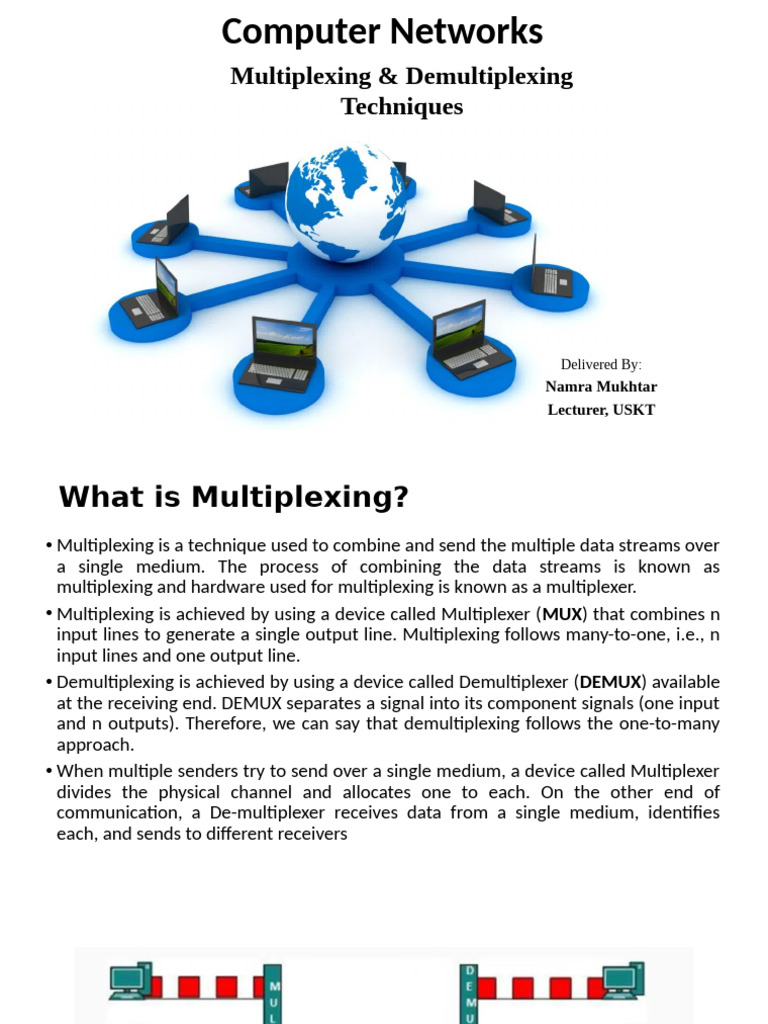 Lecture 6 Multiplexing | PDF | Multiplexing | Wavelength Division Multiplexing