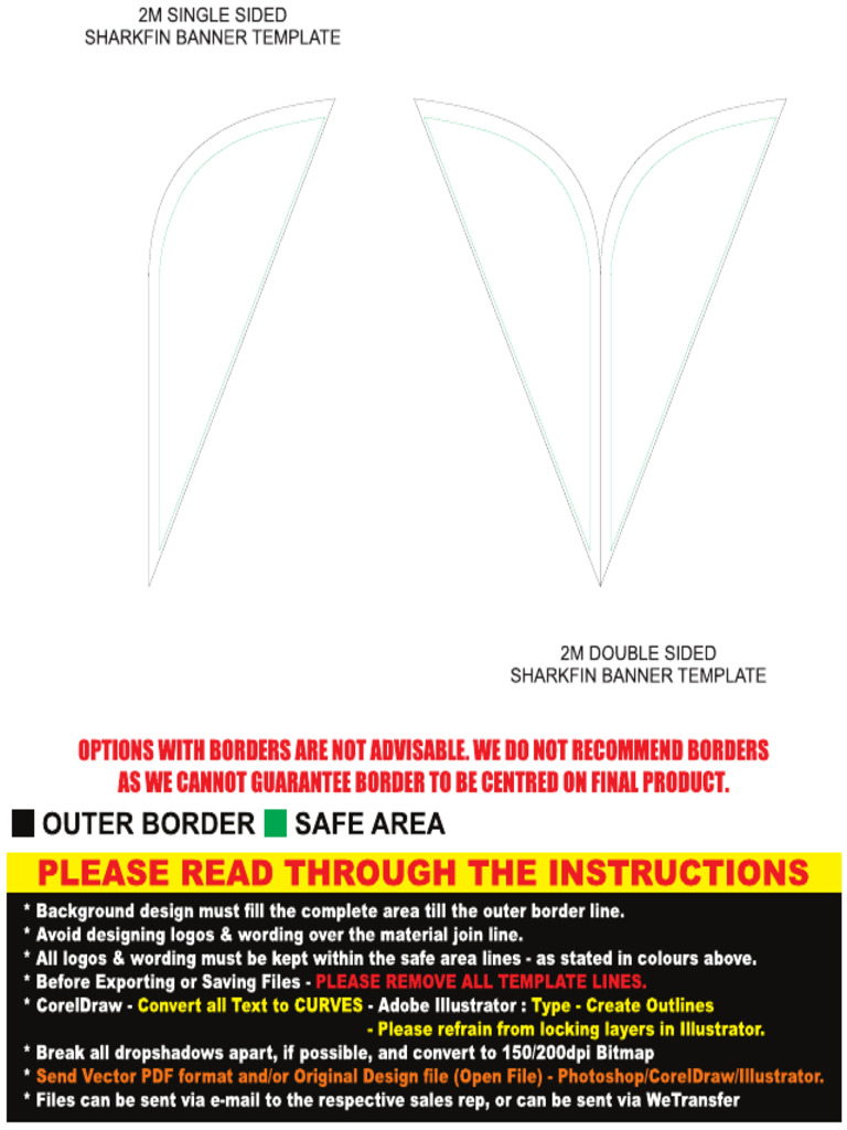 2m Sharkfin Banner Template | PDF
