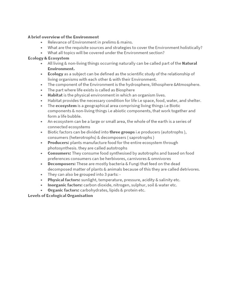 Comprehensive Guide to Ecology Concepts | PDF | Ecological Niche | Wetland