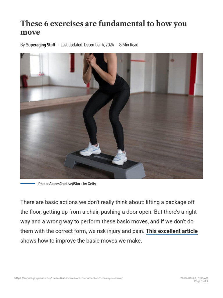 These 6 Exercises Are Fundamental To How You Move - SuperAging | PDF
