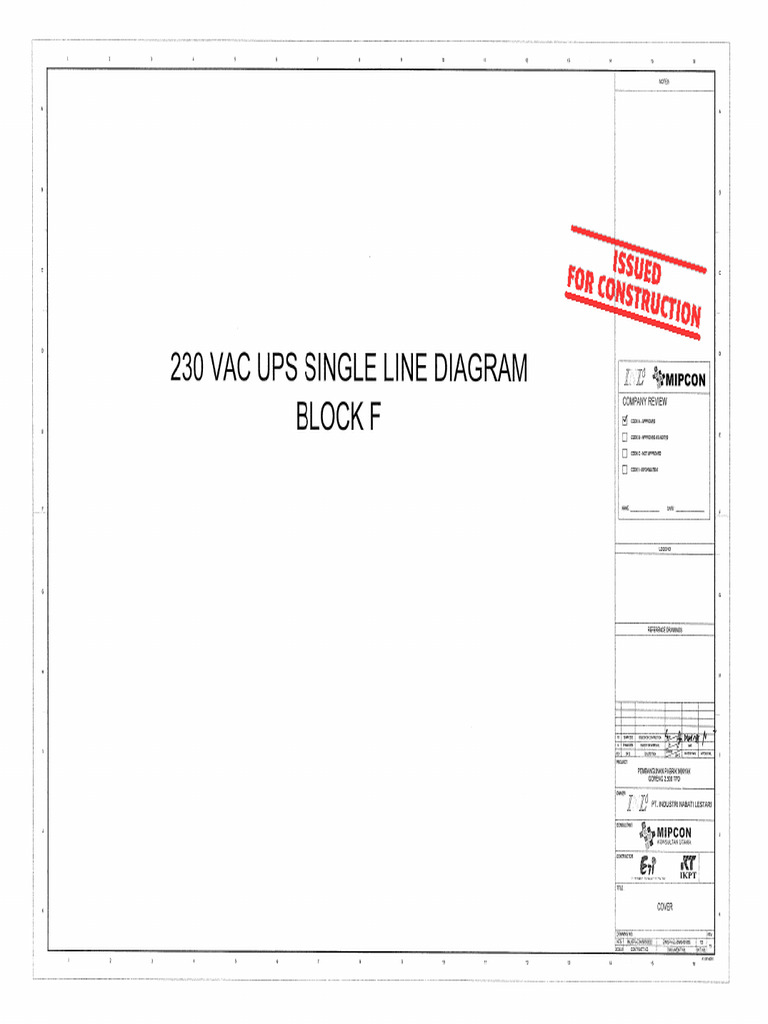 Eimgp-I-El-Dwg-02-005 - r10 - A 230 Vac Ups Single Line Diagram Block F ...
