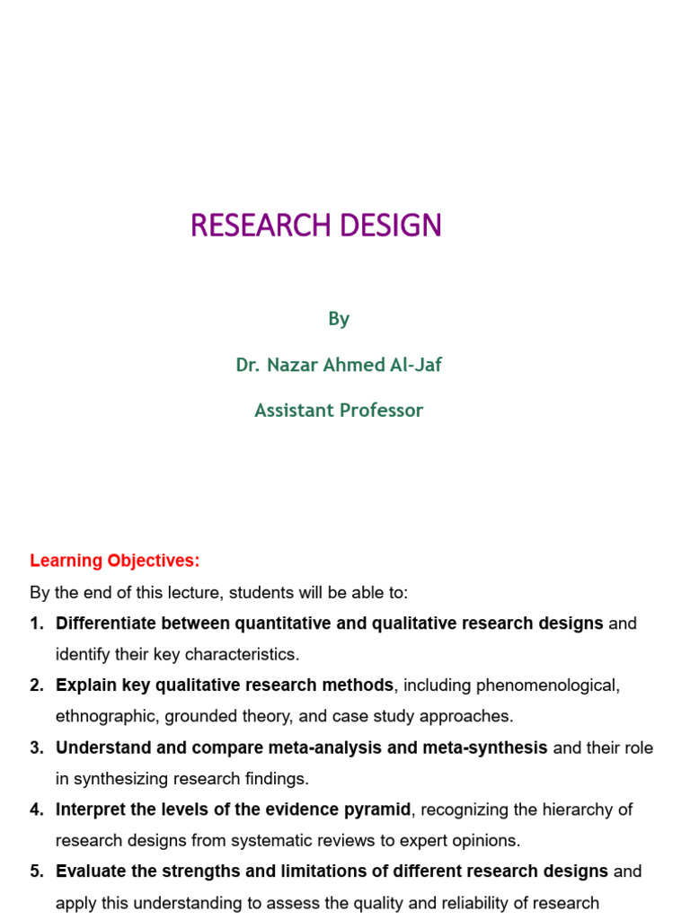 4 - Design of Research | PDF | Randomized Controlled Trial ...