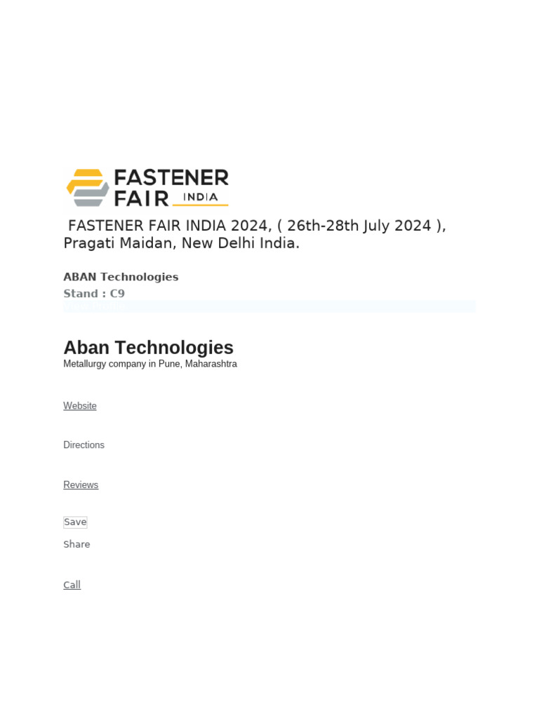 Fastners Fair India 2025 | PDF | Mechanical Engineering | Metals