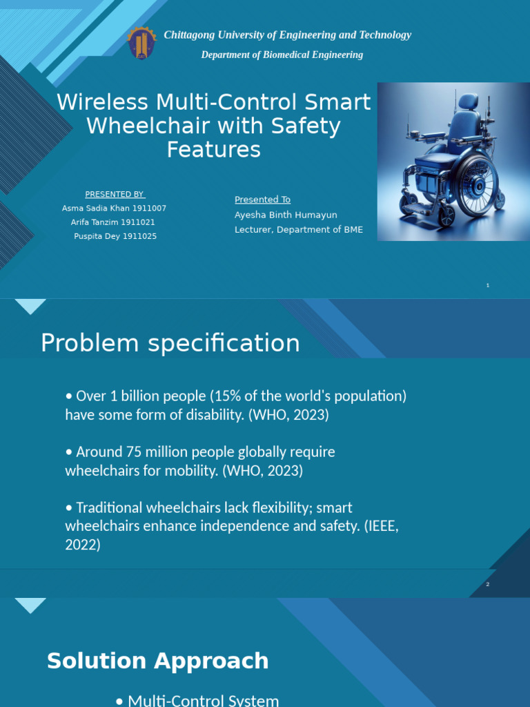 Smart Wireless Wheelchair with Safety Features | PDF | Monitoring ...