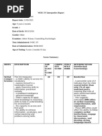 Wppsi-Iv Interpretive Report | PDF | Wechsler Adult Intelligence Scale ...