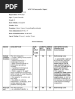 WISC-V Report Sample | PDF | Working Memory | Memory
